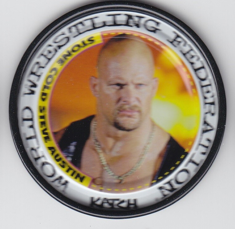 STONE COLD STEVE AUSTIN (Rare! 1999 KATCH MEDALLION COIN #28) WWE WWF ...