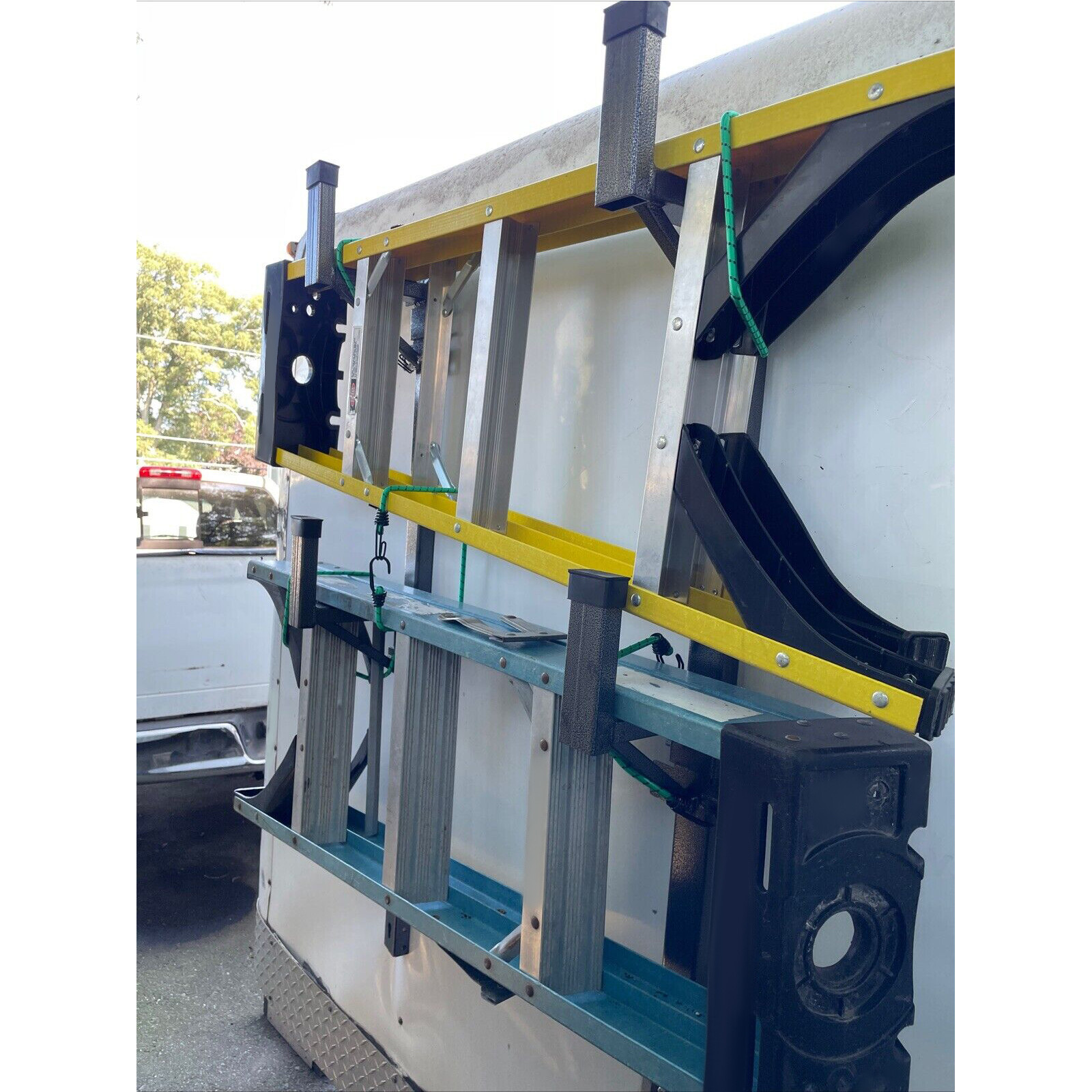 2PCS Adjustable Trailer Side Ladder Rack For Enclosed Trailer Exterior ...