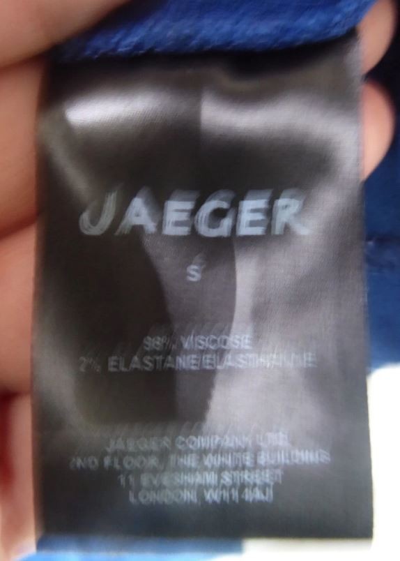 JAEGER blue slip dress Size S Size 10 approx (Bust 37 approx) | eBay UK