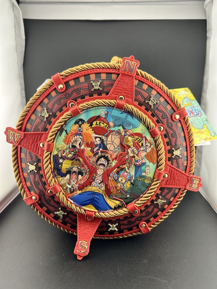 Loungefly One Piece Monkey D. Luffy Compass Figural Red Mini Backpack ...