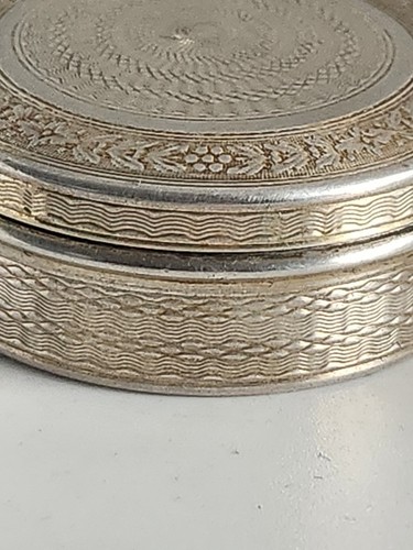 Antique 800 Silver Box France Round Ornate Exquisite | eBay