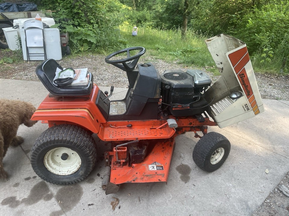 Vintage Simplicity 5216 Lawn Tractor Mower WORKING (Read All ...