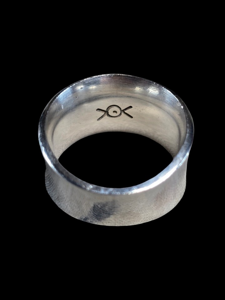 VINTAGE NAVAJO NORBERT PESHLAKAI CURVED BAND STERLING SILVER RING SIZE ...