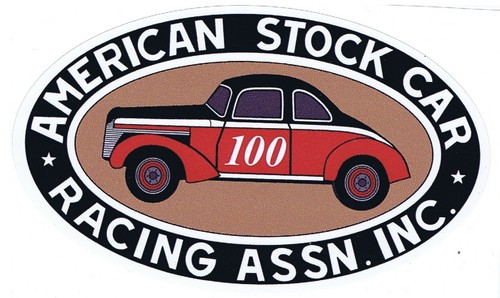 American Stock Car Racing Assn Inc Retro Vintage Sticker | eBay