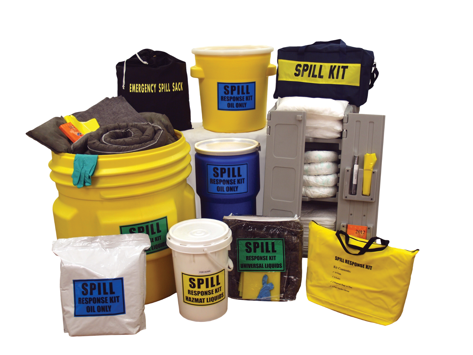 Universal Spill Kit in High Visibility bag 815281028694| eBay