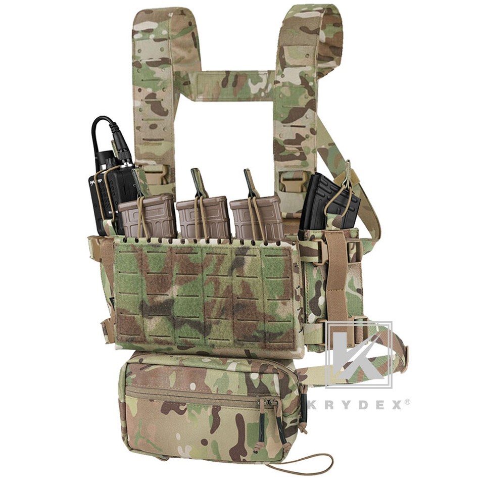 KRYDEX MK5 Micro Fight Chest Rig Placard Laser-cut MOLLE H Harness Fat ...
