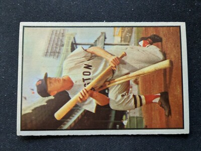 1953 Bowman Color Baseball Card # 25 Hoot Evers - Boston Red Sox (EX ...