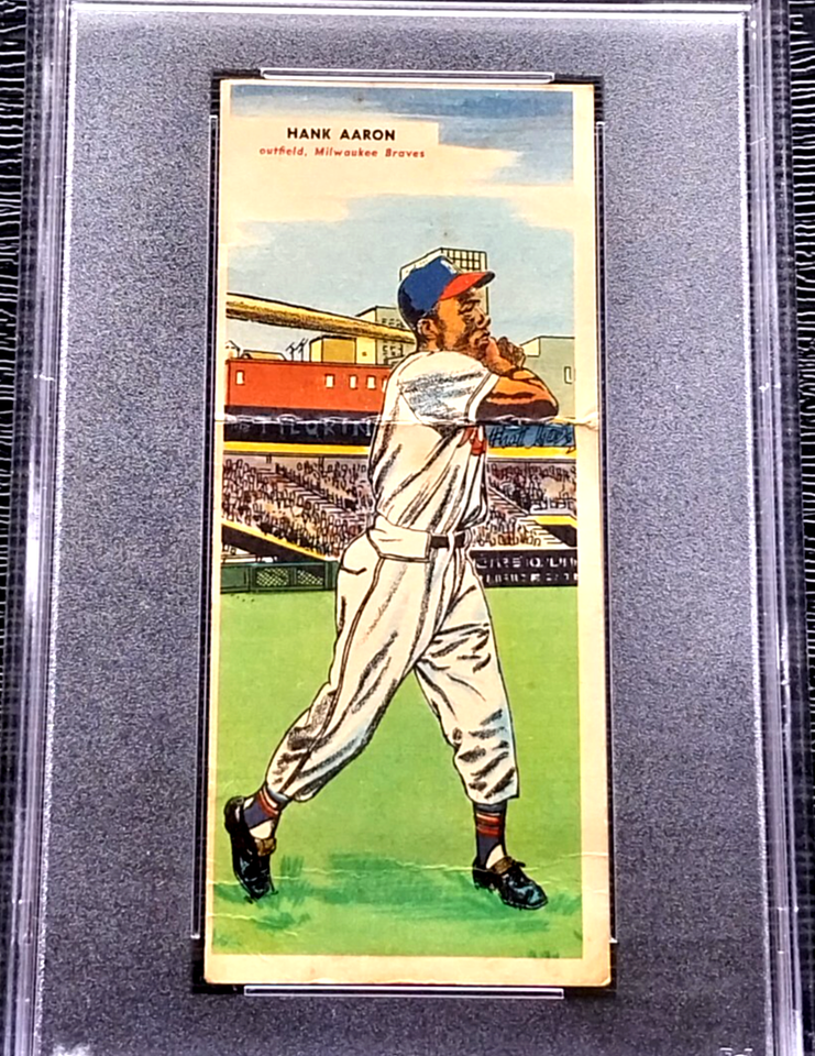 1955 TOPPS DOUBLEHEADER HANK AARON CARD #105/106 ****NO CREASES**** PSA ...