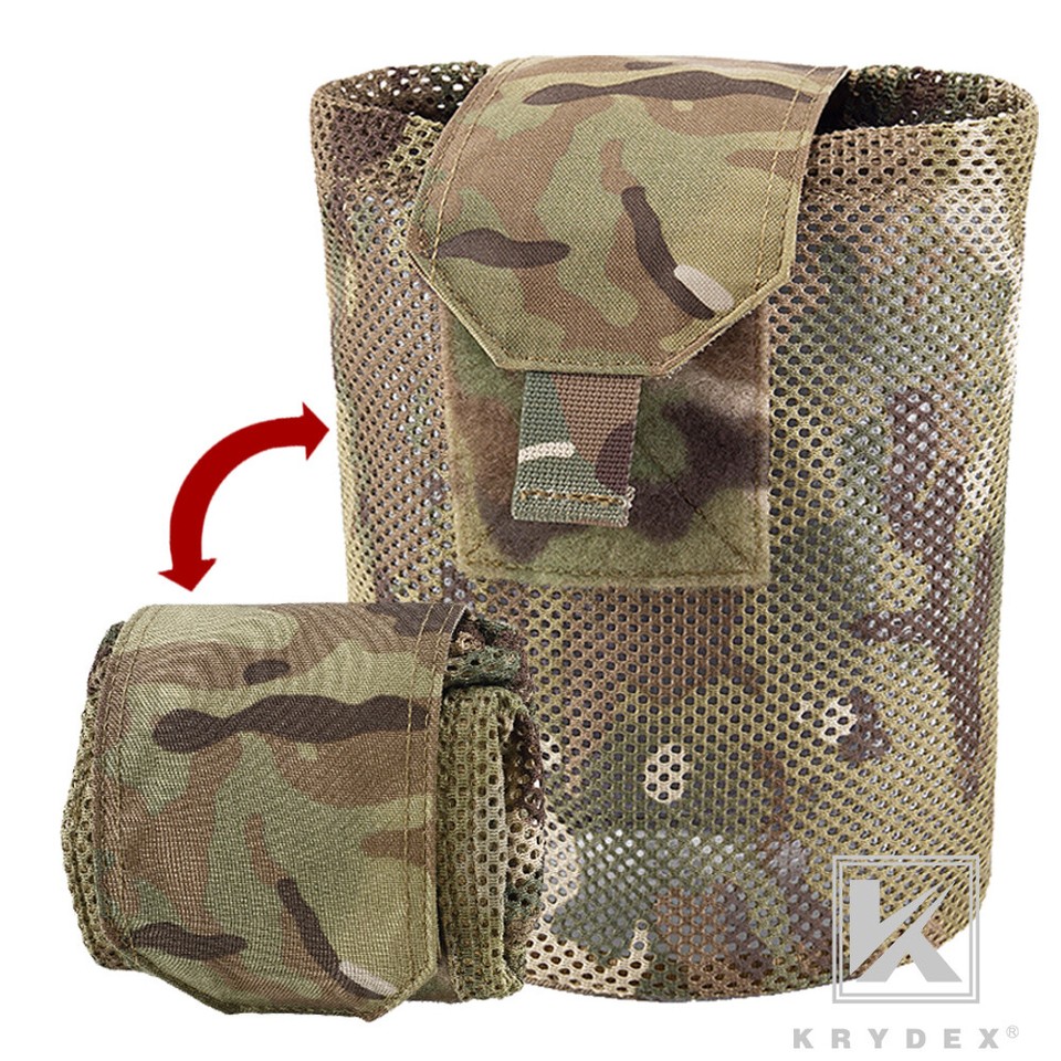 KRYDEX Tactical Mesh Dump Pouch Drop Pouch Magazine Recycling Pack ...