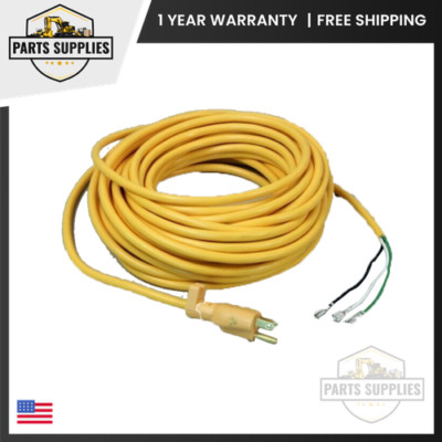 K46490260 Yellow Power Cord 18/3 fits Tornado 12” CV 30, 15”CV 38, 15 ...