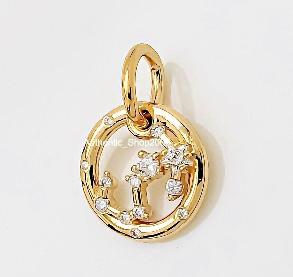 New 100% Authentic PANDORA 14K Gold Plated Scorpio Zodiac Dangle Charm ...