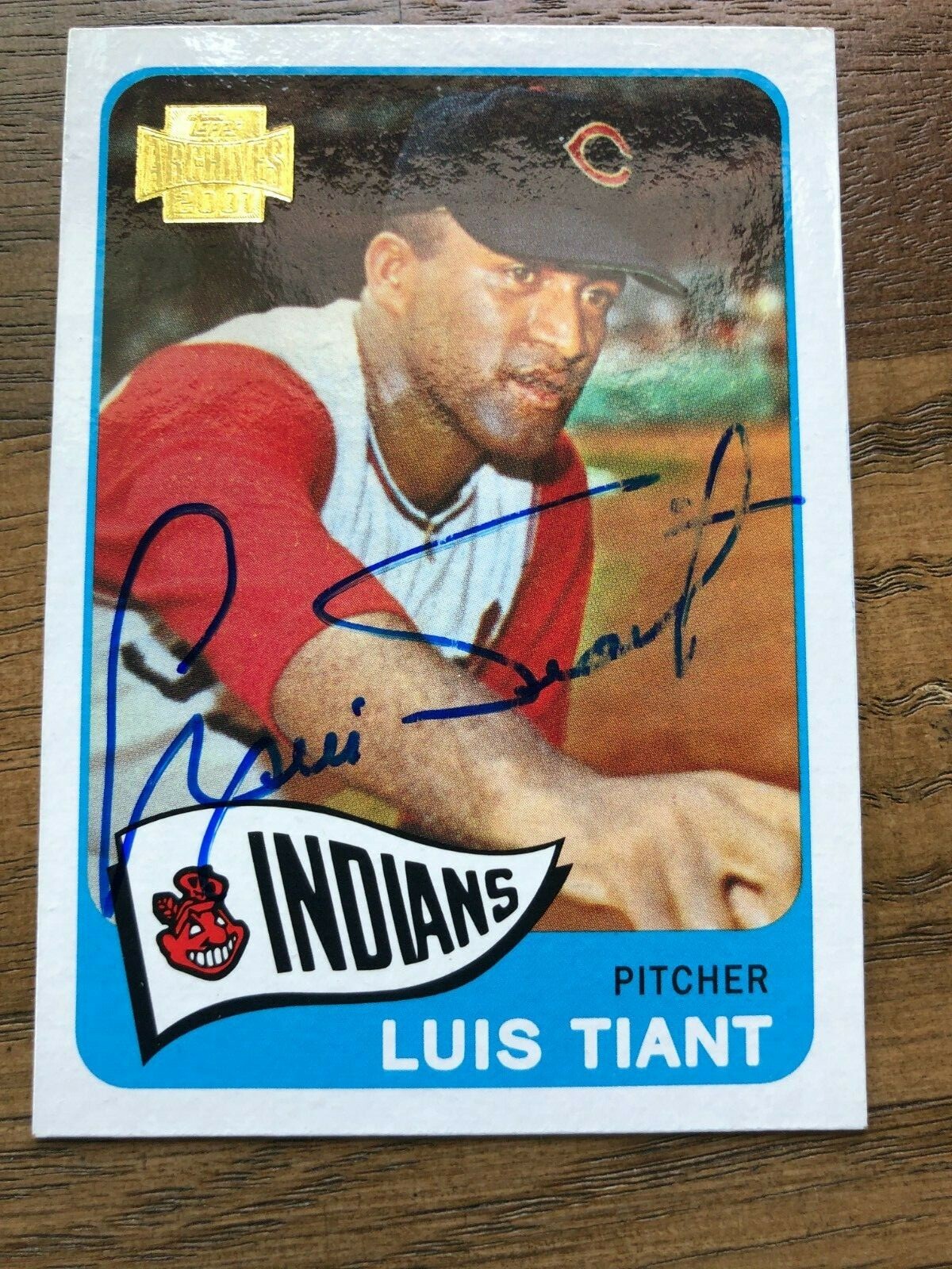 2001 TOPPS ARCHIVES LUIS TIANT "INDIANS/ RED SOX/YANKEES" AUTO ...