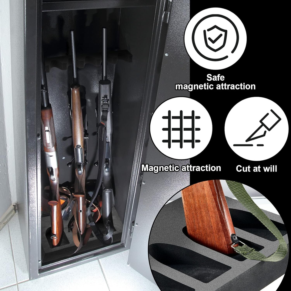 Gun Safe Organizer Accessories Foam Rack Shotgun Rifle Rest Storage ...
