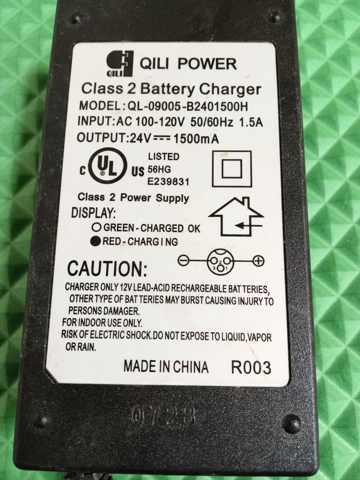 Genuine Razor Scooter Qili Power Class 2 Battery Charger ...