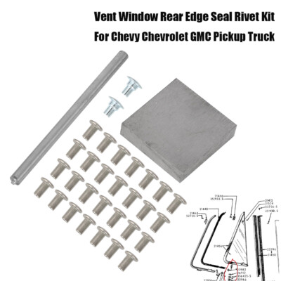 Rear Vent Window Rivet Setting Tool & Pivot Rivets Set For Chevy ...