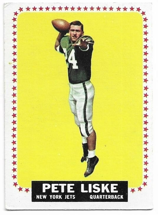 PETE LISKE 1964 Topps Football ROOKIE card #117 New York Jets EX/EX+ | eBay