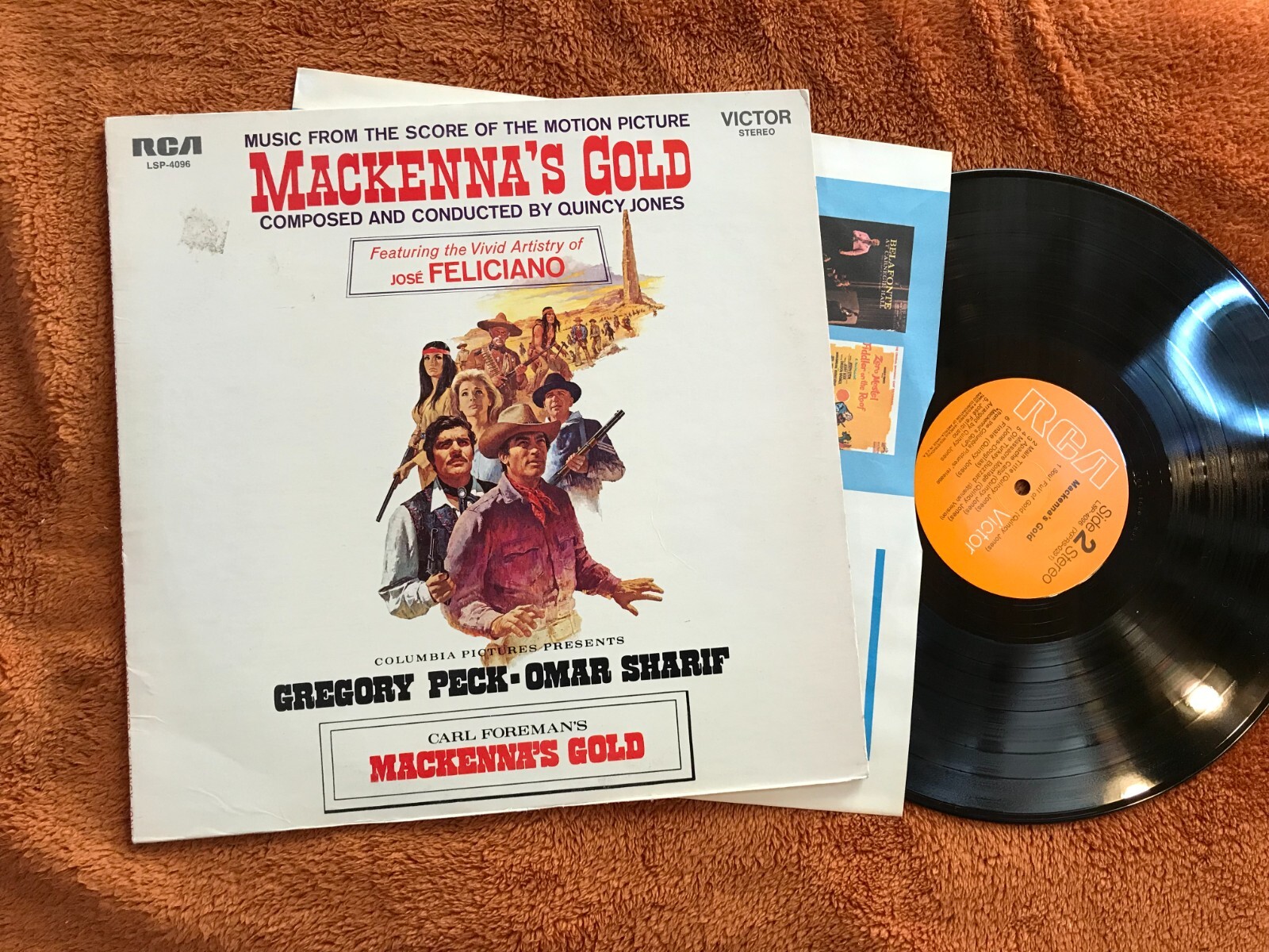 MACKENNA'S GOLD OST LP Quincy Jones Jose Feliciano 1969 RCA lsp4096 ...