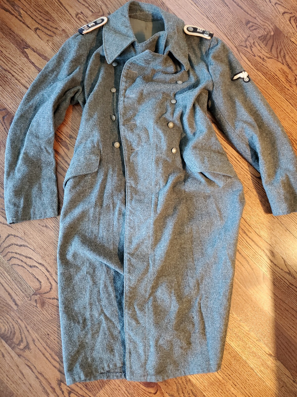 WW2 GERMAN ORIGINAL LUFTWAFFE OFFICERS BELTED SOFT LEATHER TRENCH COAT ...