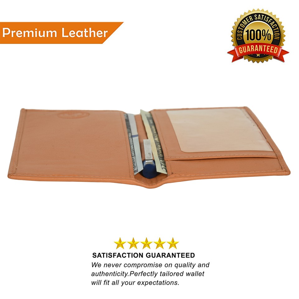 Leatherboss Genuine Leather Hand Crafted Checkbook Cover Top tear n ...