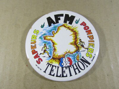 837S Badge Delabie with Pin of Firefighters AFM Telethon 1989 | eBay UK