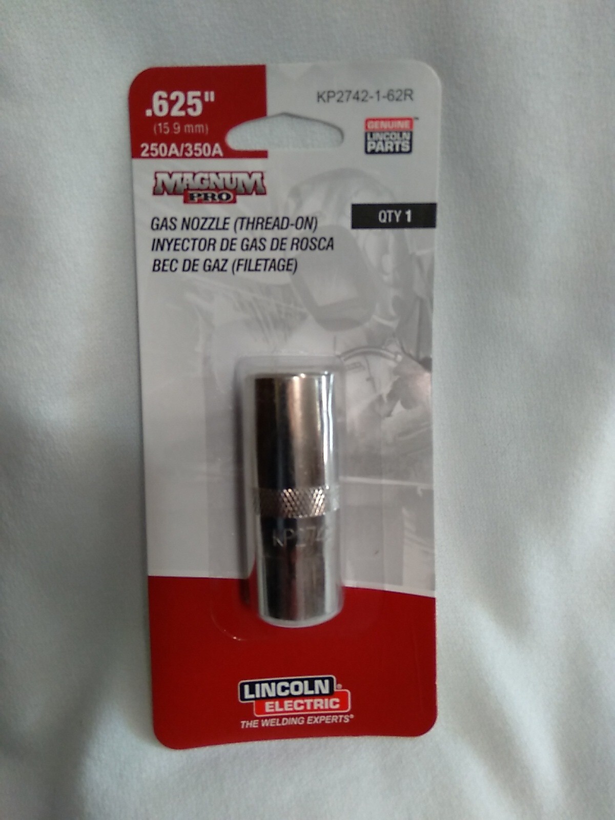 Lincoln Electric KP2742-1-62R .625" 250A/350A Gas Thread-on Nozzle ...