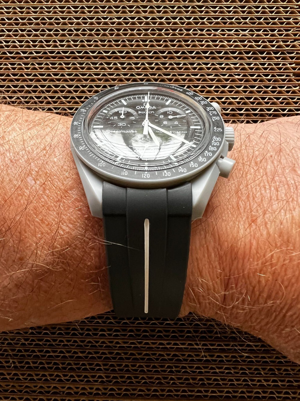 MISSION TO MERCURY RUBBER WATCH STRAP OMEGA MOON SWATCH SPEEDMASTER ...