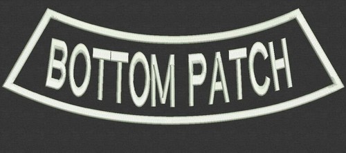 Bottom Custom Rocker Patch for Motorcycle, Biker, Name, 12" | eBay