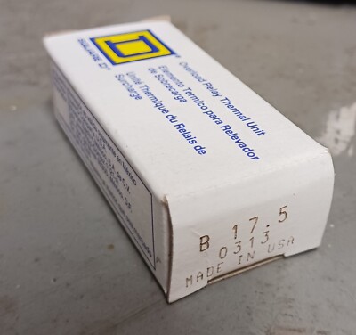 Square D Overload Relay Thermal Unit B17.5 (1-G) | eBay