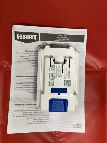 * NEW * HART BPH011 20V 20-VOLT LITHIUM ion li-on BATTERY 1.5AH 28WH | eBay