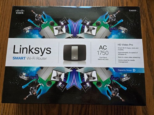 Linksys Cisco SMART Wi-Fi Router AC 1750 Dual Band EA6500 745883596836 ...