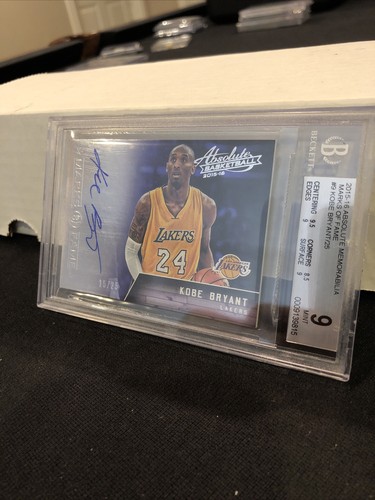 2015 Panini Kobe Bryant Autograph On Card /25 BGS 9 Lakers GOAT Marks ...