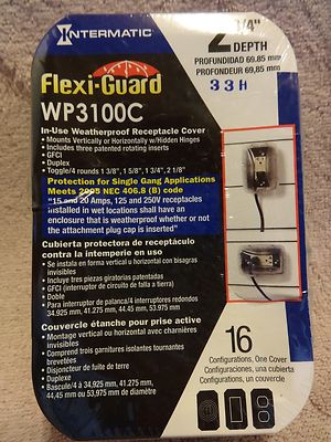 2 - Intermatic WP3100C Plastic In-Use Weatherproof Receptacle Cover 2 3 ...