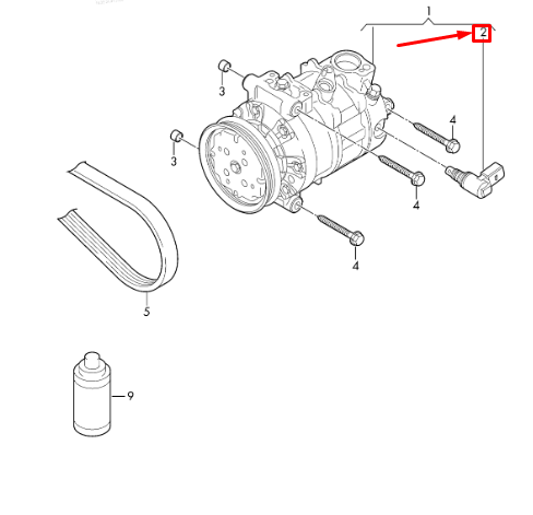 OEM Volkswagen Tiguan 5n Mk2 A/c Compressor Regulating Valve 5Q0816193 ...