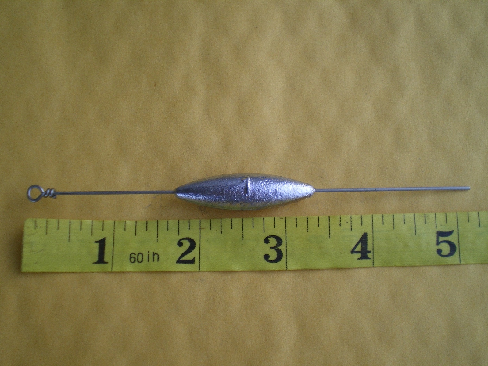 15 PCS. STRAIGHT DOWN BOTTOM BOUNCER SINKER, 1 OZ. W/S. STEEL WIRE .041 ...