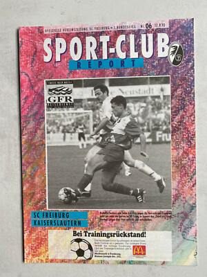 BL 93/94 SC Freiburg - 1. FC Kaiserslautern, 17.09.1993 - Rodolfo ...