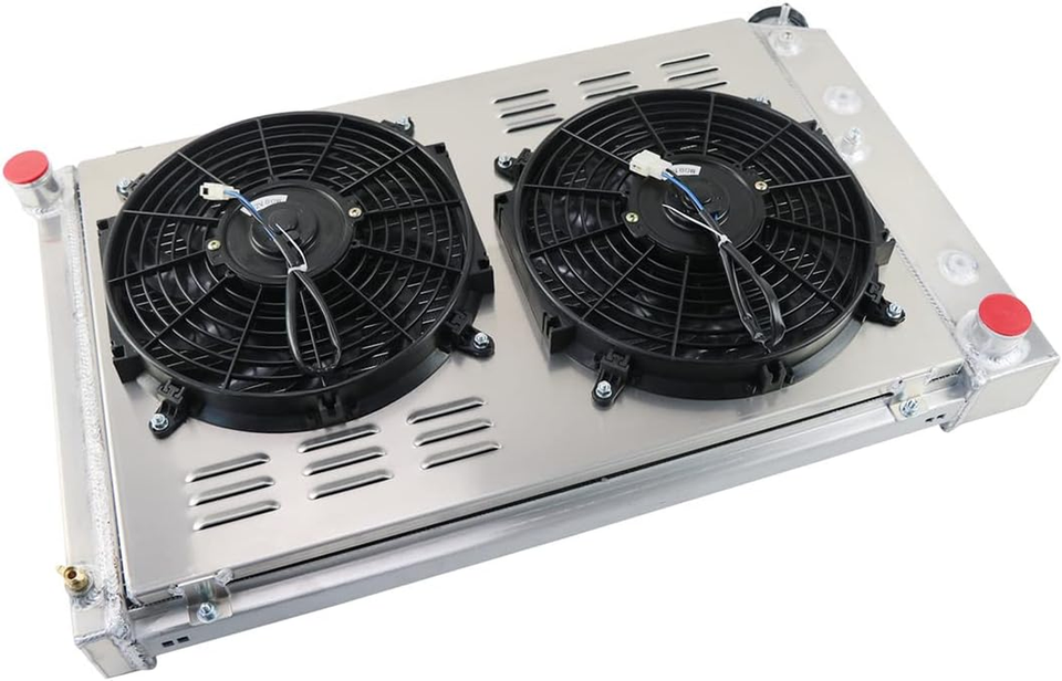 Primecooling 52MM 3 Row Core Aluminum Radiator +Fan (12 Inches Dia.) W ...