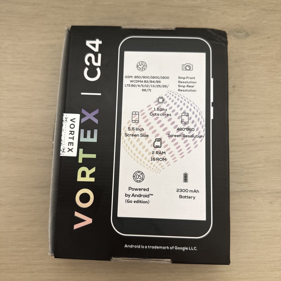 Vortex C24 Cellular 5.5” 16GB Unlocked-White 4G LTE -Android 14 ...