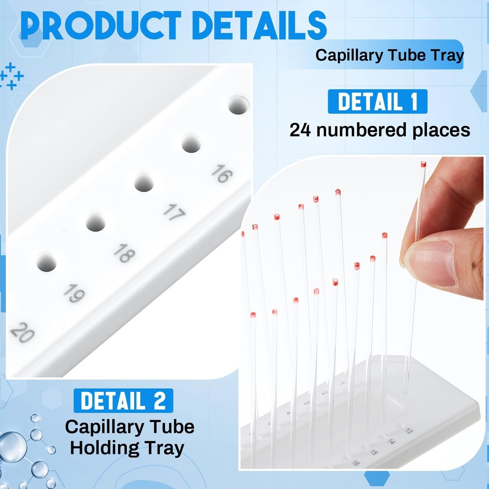 10 Pcs Capillary Tube Holding Tray with Wax Sealant, 24-Place | eBay