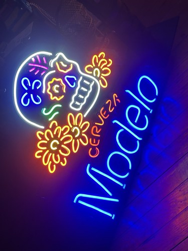 LIMITED Modelo Sugar Skull Cerveza 25"x24" LED Light Beer Sign – RARE ...