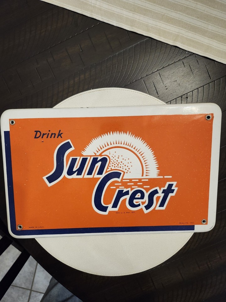 Suncrest Porcelain Advertising Soda Sign | eBay