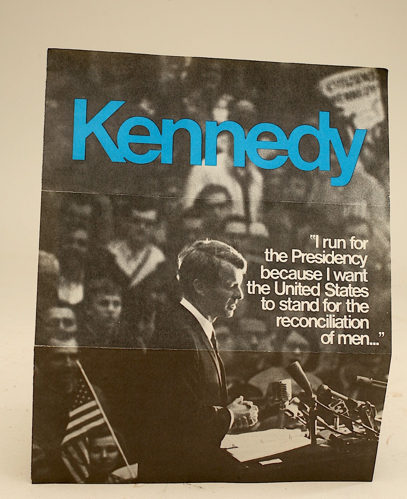 VINTAGE ROBERT BOBBY KENNEDY RFK POSTER CAMPAIGN BROCHURE PRO ...