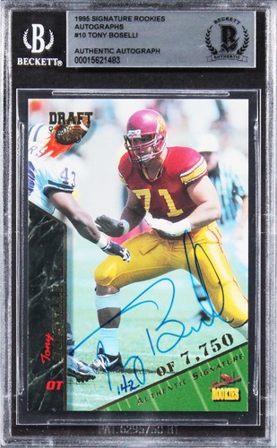 Jaguars Tony Boselli Signed 1995 Signature Rookies #10 #142/7500 Card ...