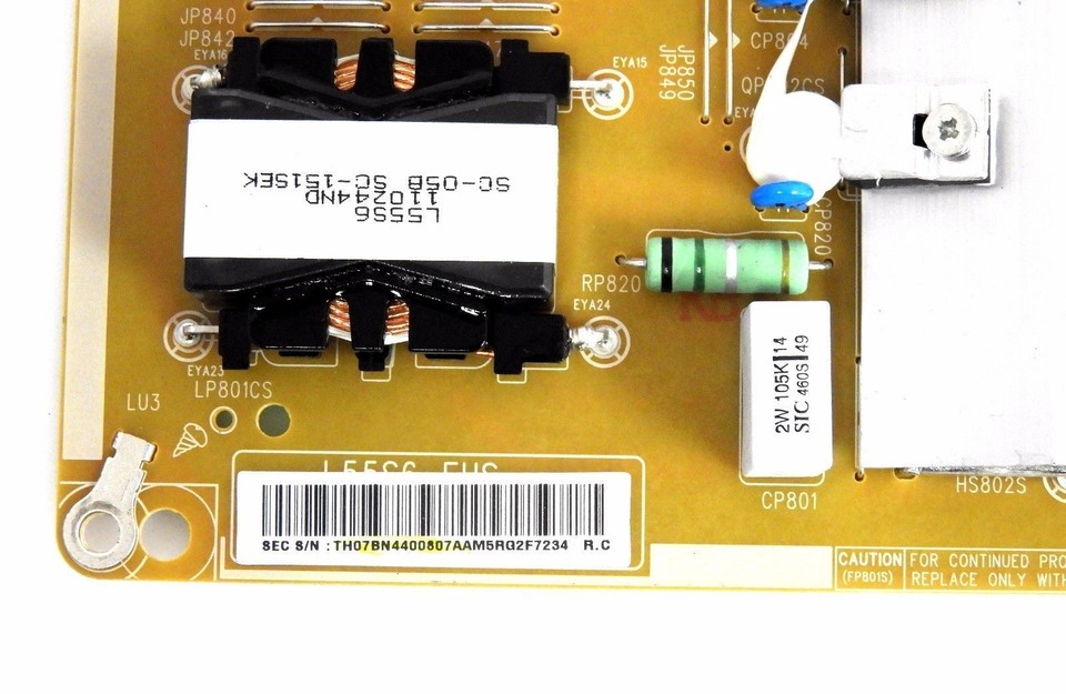 SAMSUNG UN55MU6500F, UN55MU650DF Power Supply Board BN44-00807A, BN44 ...
