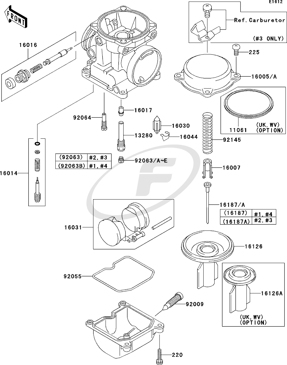 01-05 ZRX1200 New Genuine KAWASAKI Inner Carb (2&3) Needle 01-05 ZRX1200 New Genuine KAWASAKI Inner Carb (2&3) Needle