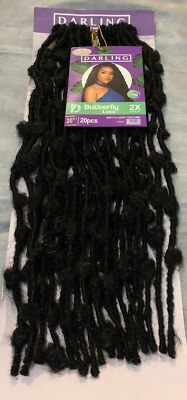 2x Darling Butterfly Locs Pre-Loop Crochet Braid Hair Extensions 20 ...