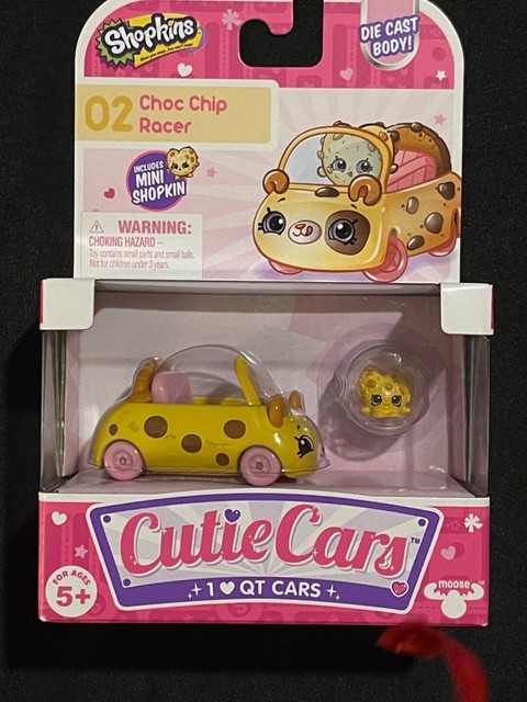 Shopkins Cutie Cars S1 #02 Choc Chip Racer W Mini Shopkin Die Cast HTF ...