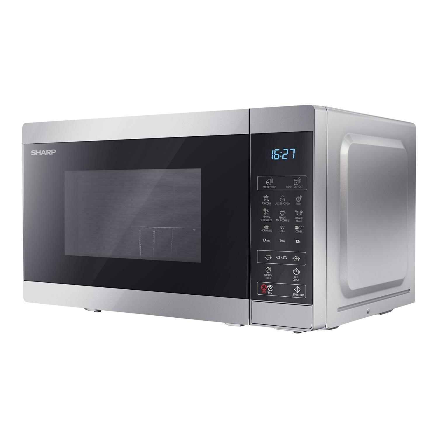 Sharp 20L 800W Digital Microwave With Grill - Silver YCMG02US ...