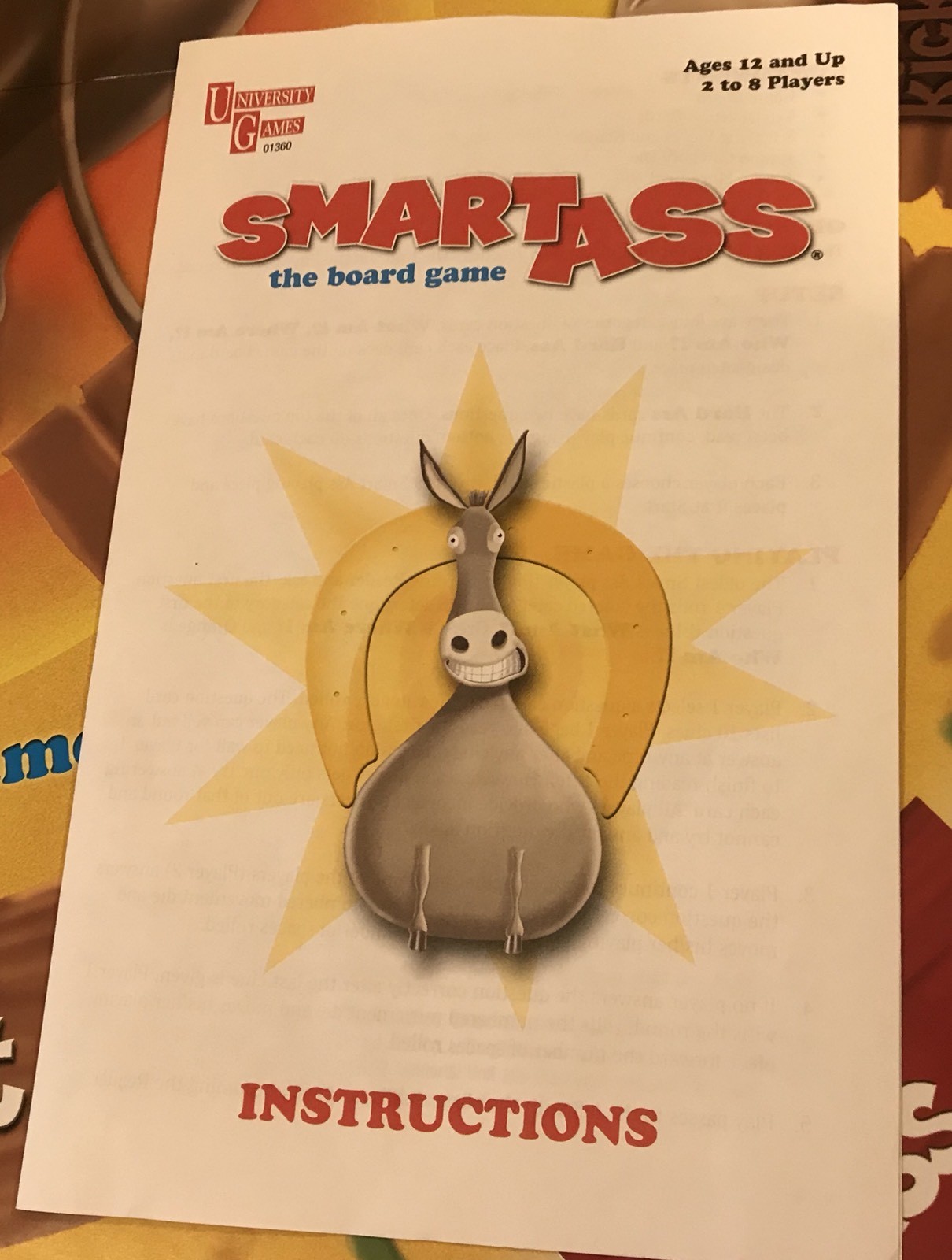 2007 Smart Ass The Board Game Trivia Game University Games 794764013603 ...