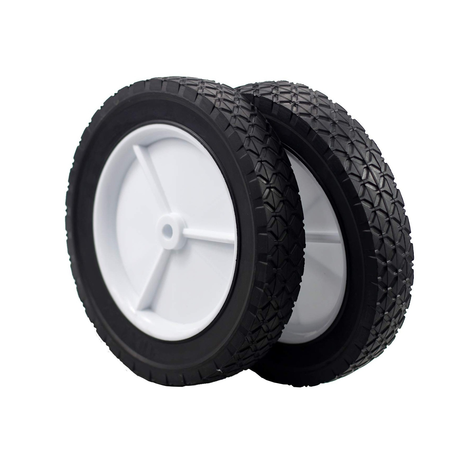 OTDSPARES 10-Inch Rubber Replacement Tire Plastic Wheel 10x1.75" Semi ...