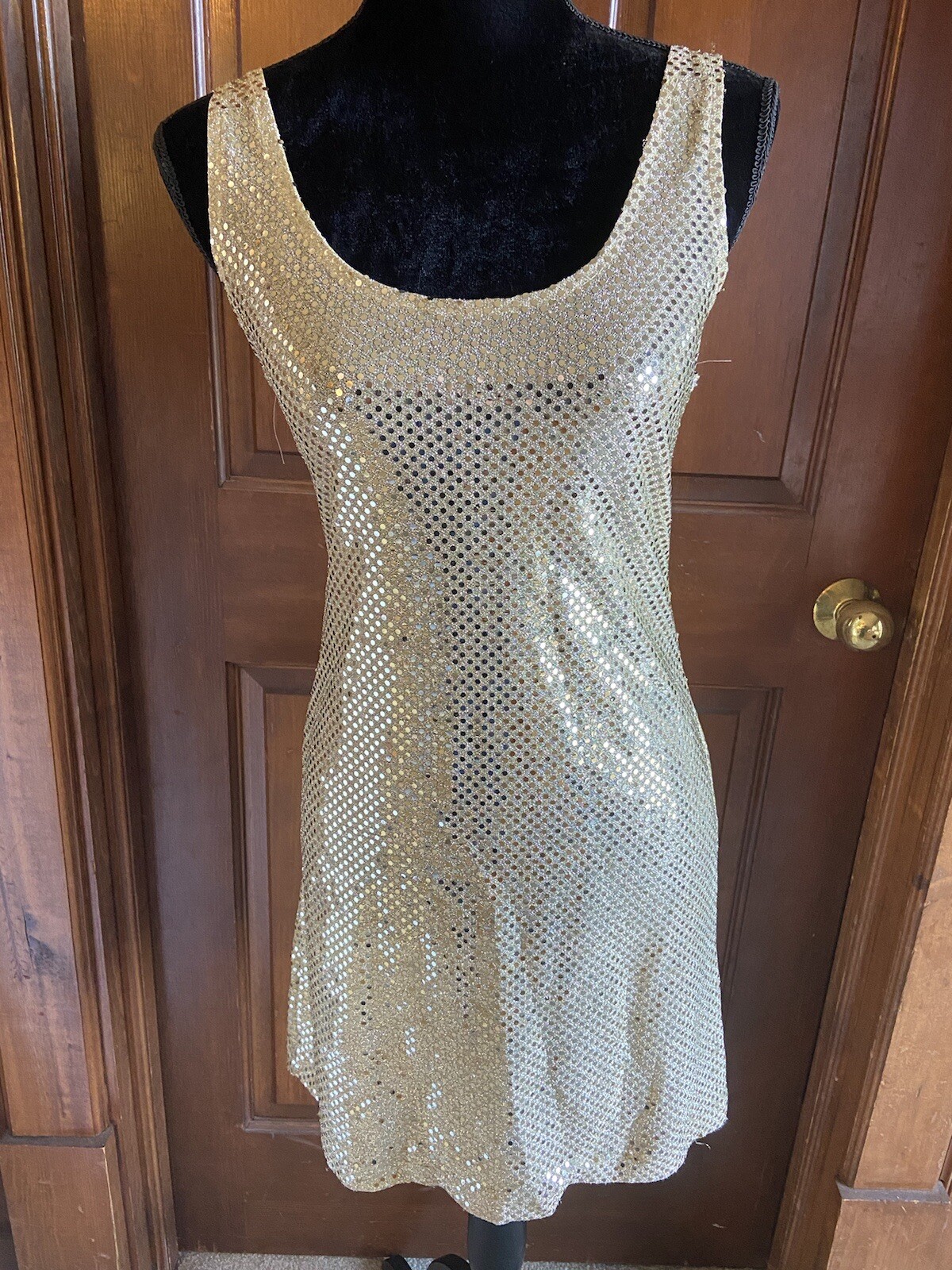 Fredericks Of Hollywood Shimmery Gold Sequin Dots Tan… - Gem